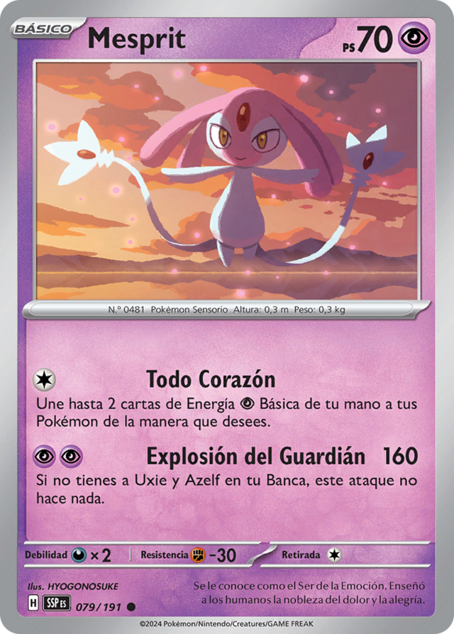Mesprit (Chispas Fulgurantes TCG) - WikiDex, la enciclopedia Pokémon