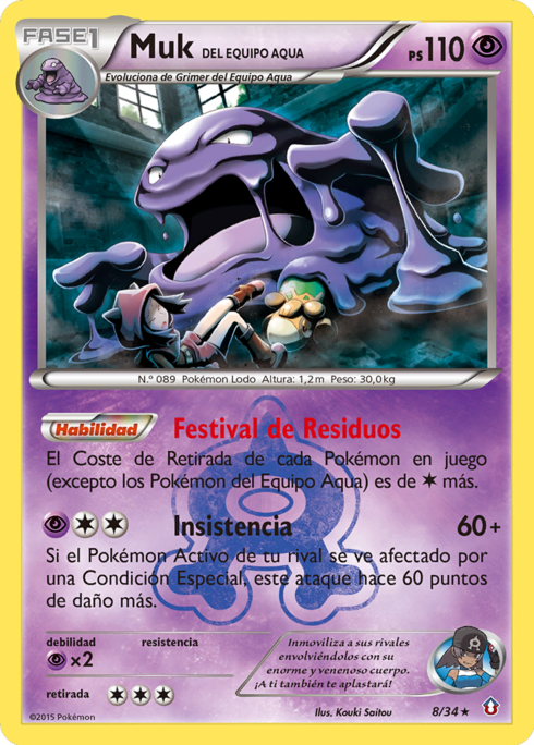 Muk del Equipo Aqua (Doble Crisis TCG) - WikiDex, la enciclopedia Pokémon
