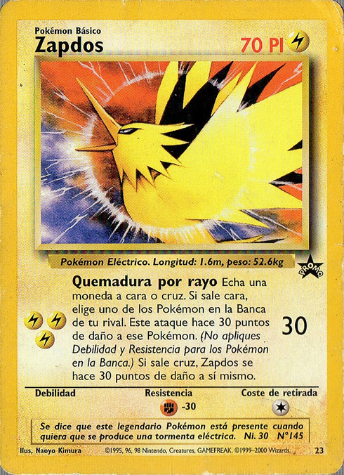Zapdos (WoTC Promo TCG) - WikiDex, la enciclopedia Pokémon