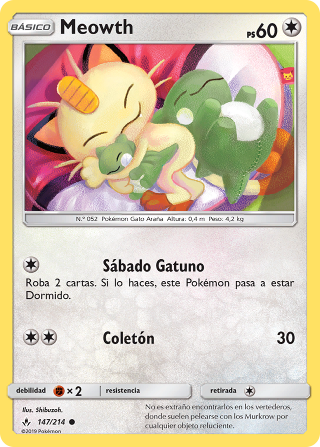 Meowth (Vínculos Indestructibles TCG) - WikiDex, la enciclopedia Pokémon