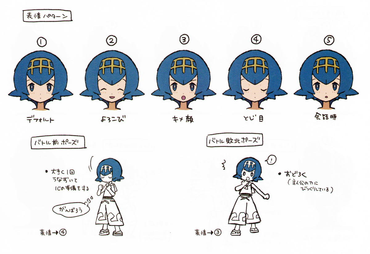 Archivo:Bocetos expresiones Nereida.png - WikiDex, la enciclopedia Pokémon