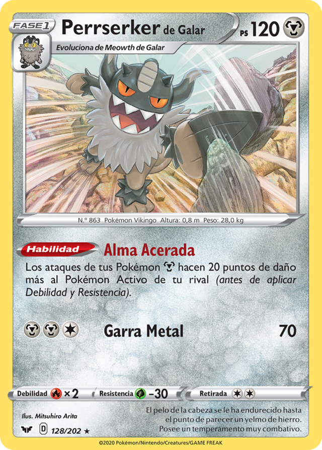 Perrserker de Galar (Espada y Escudo TCG) - WikiDex, la enciclopedia ...