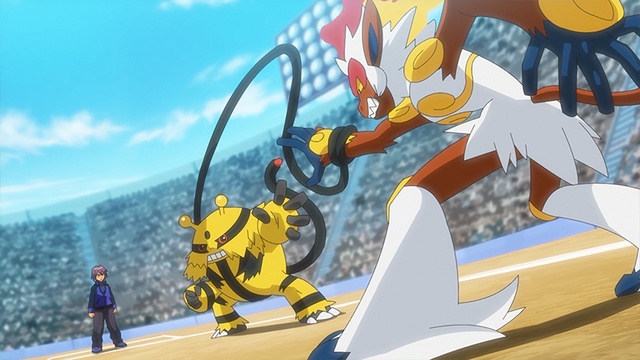 Archivo:EP1157 Flashback Electivire vs. Infernape.jpg - WikiDex, la enciclopedia Pokémon