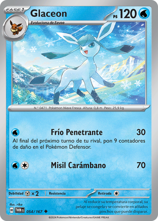 Glaceon (Mascarada Crepuscular TCG) - WikiDex, la enciclopedia Pokémon