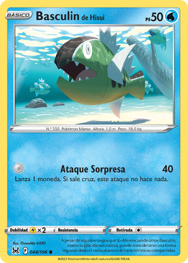 Basculin de Hisui (Origen Perdido TCG) - WikiDex, la enciclopedia Pokémon