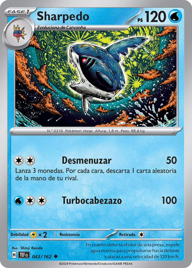 Sharpedo (Fuerzas Temporales TCG) - WikiDex, la enciclopedia Pokémon