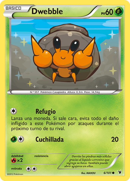 Dwebble (Nobles Victorias TCG) - WikiDex, la enciclopedia Pokémon