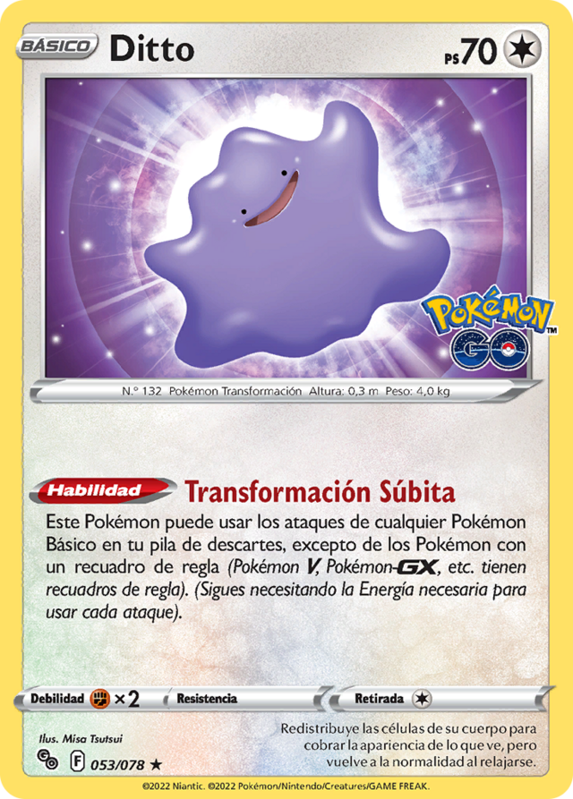 Ditto (Pokémon GO TCG) - WikiDex, la enciclopedia Pokémon