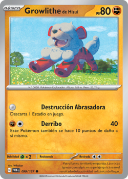 Growlithe de Hisui (Mascarada Crepuscular TCG) - WikiDex, la ...
