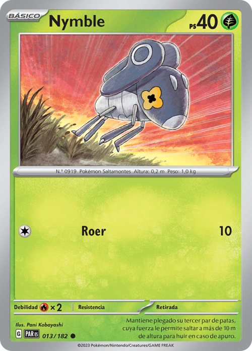 Nymble (Brecha Paradójica 13 TCG) - WikiDex, la enciclopedia Pokémon