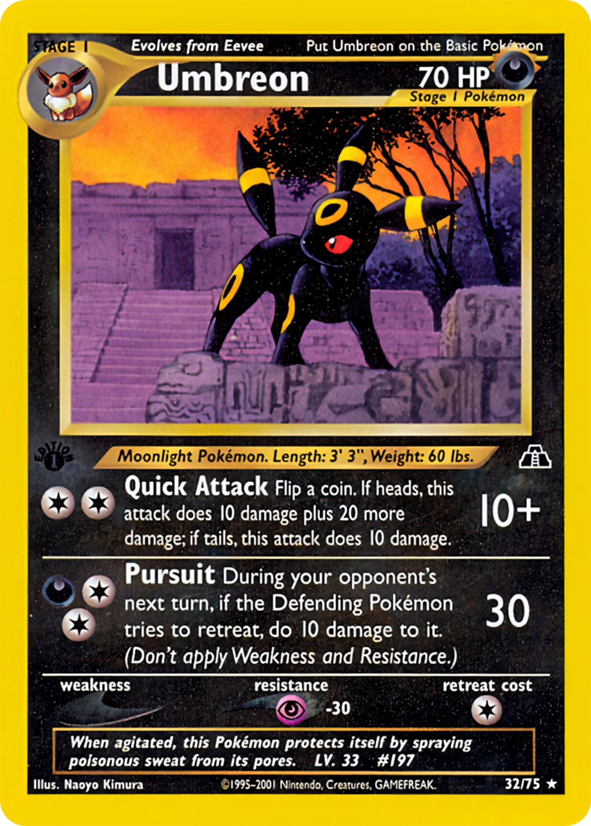 Umbreon (Neo Discovery 32 TCG) - WikiDex, la enciclopedia Pokémon