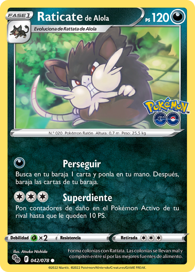 Raticate de Alola (Pokémon GO TCG) - WikiDex, la enciclopedia Pokémon