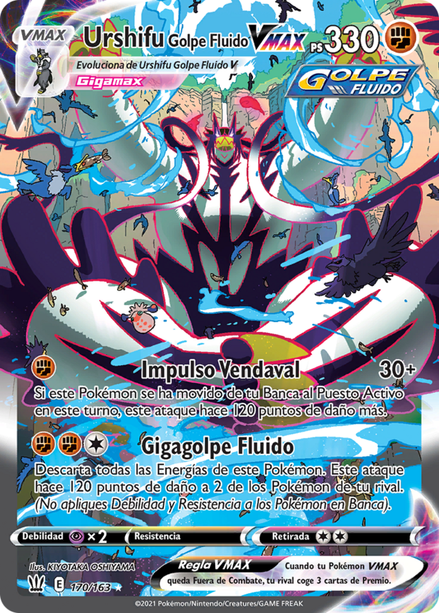 Archivo:Urshifu Golpe Fluido VMAX (Estilos de Combate 170 TCG).png ...