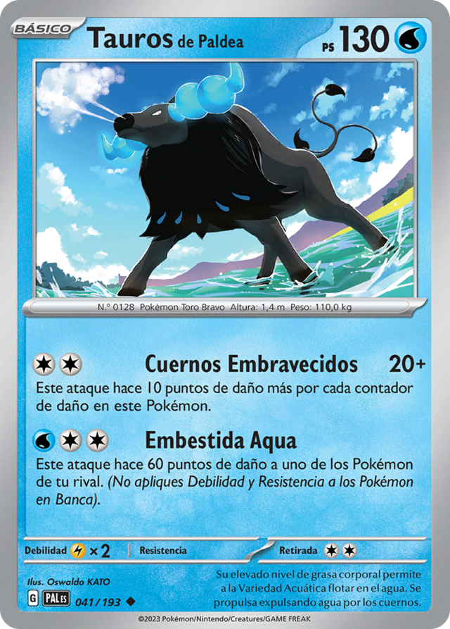 Tauros de Paldea (Evoluciones en Paldea 41 TCG) - WikiDex, la enciclopedia Pokémon