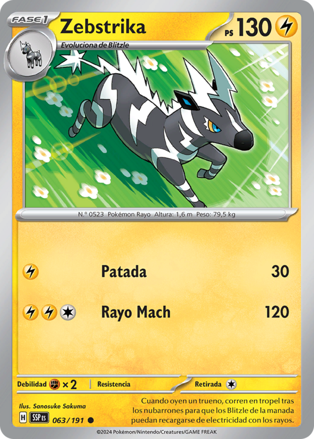 Zebstrika (Chispas Fulgurantes TCG) - WikiDex, la enciclopedia Pokémon