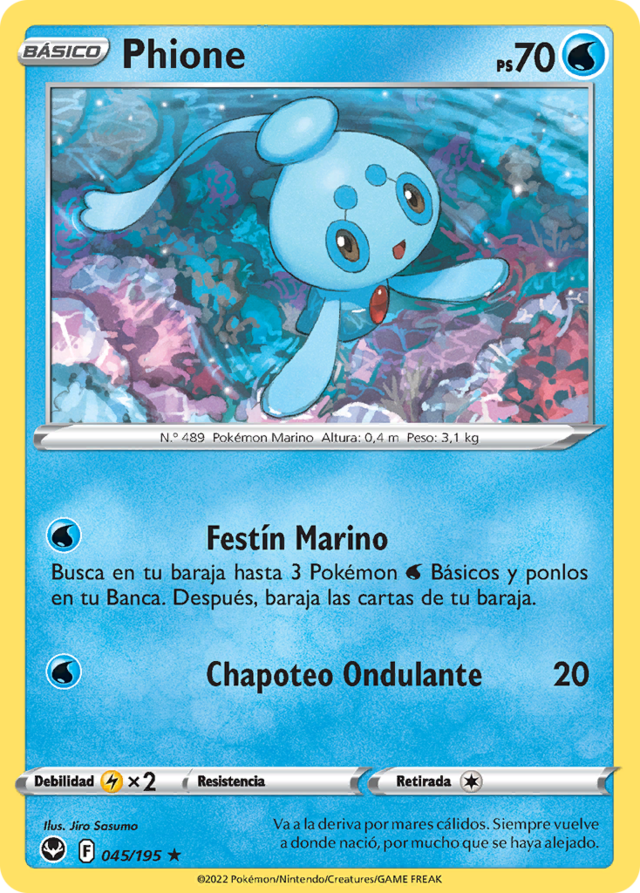 Phione (Tempestad Plateada TCG) - WikiDex, la enciclopedia Pokémon