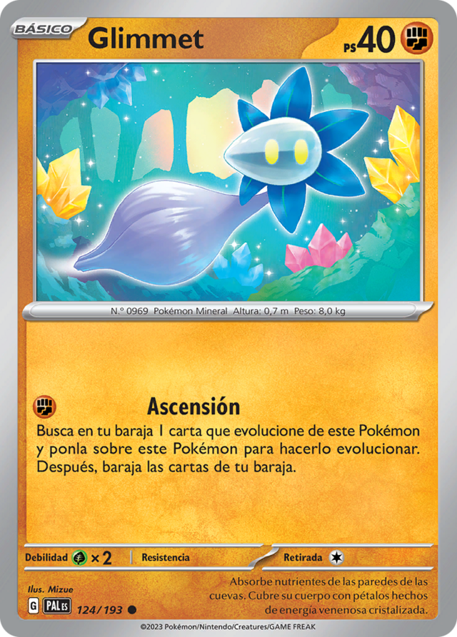 Glimmet (Evoluciones en Paldea 124 TCG) - WikiDex, la enciclopedia Pokémon